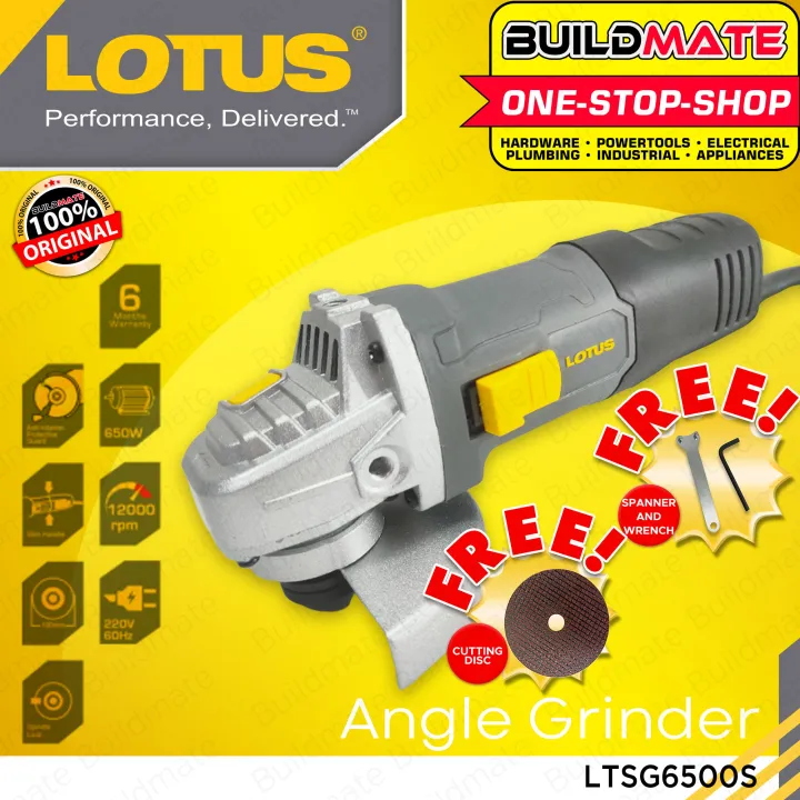 LOTUS Original Angle Grinder 650W LTSG6500S / LAG115Z1 +FREE Disc •BUI ...