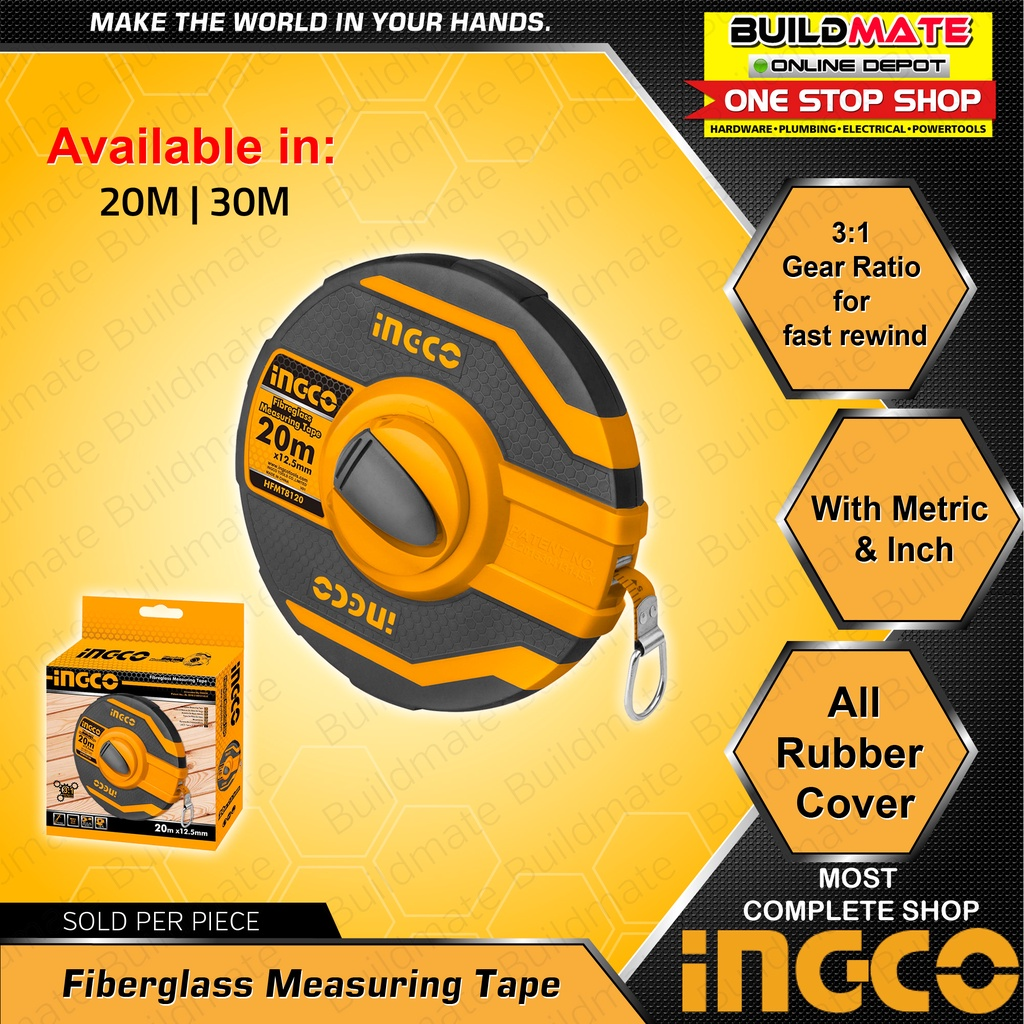 Ingco, 11.11 INGCO Fiberglass Measuring Tape 20M | 30M Long Measuring ...