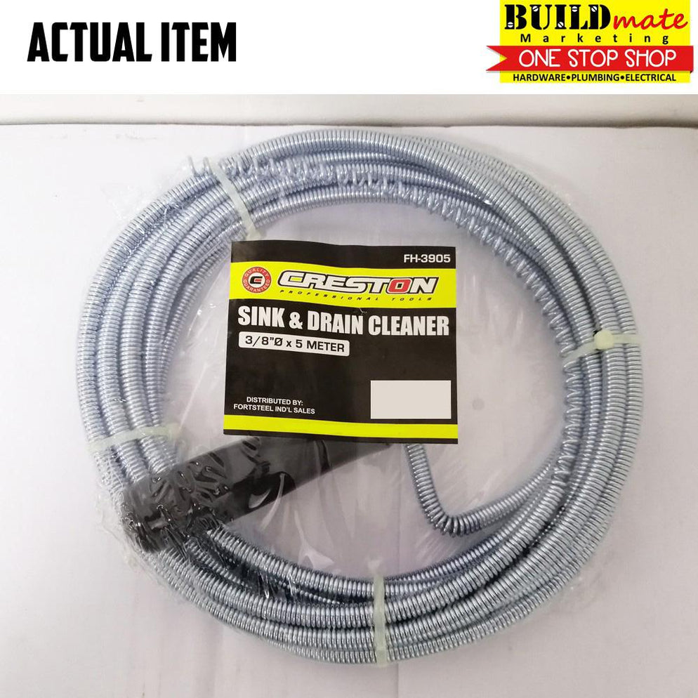 BUILDMATE Creston Sink and Drain Cleaner 2M-5M Heavy Duty Pipe Cleaner ...