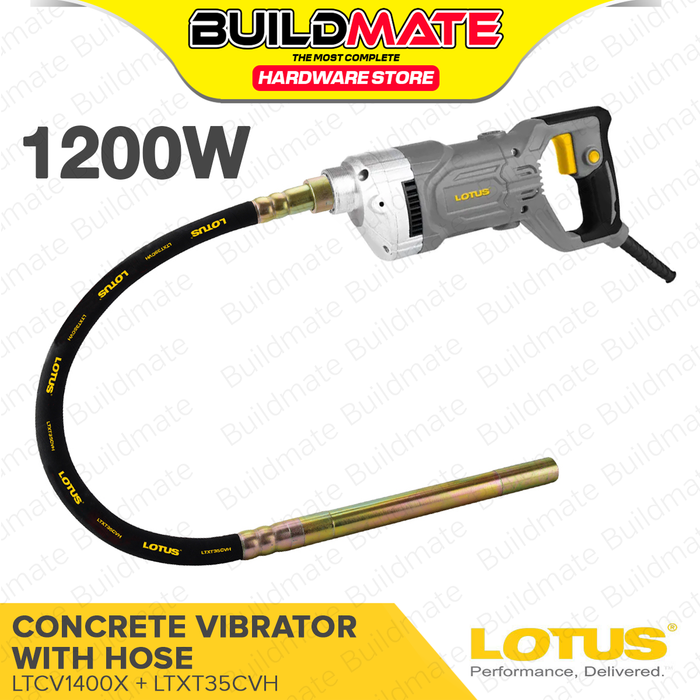(SET) BUILDMATE Lotus 1400W Concrete Vibrator Mixer with 1.5m Vibrator ...