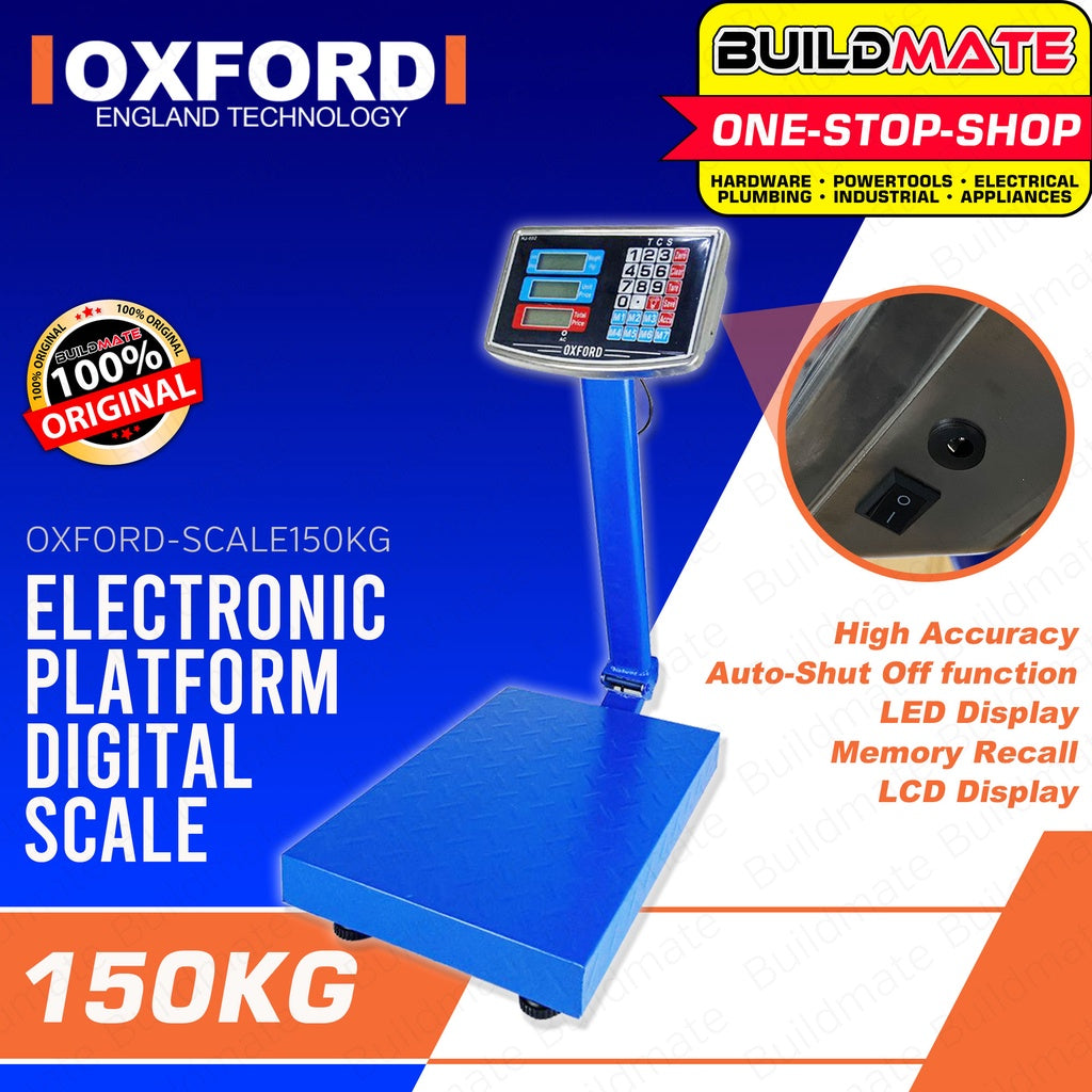 OXFORD Electronic Platform Digital Weighing Scale 150KG with LED Scree ...