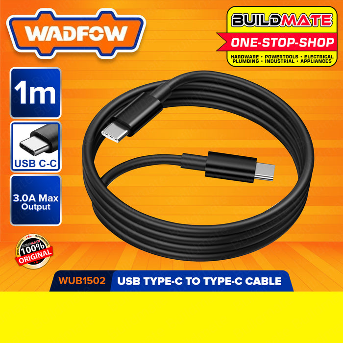 BUILDMATE Wadfow USB Type-C To Type-C Cable 1Meter Wire Cord Fast Char ...
