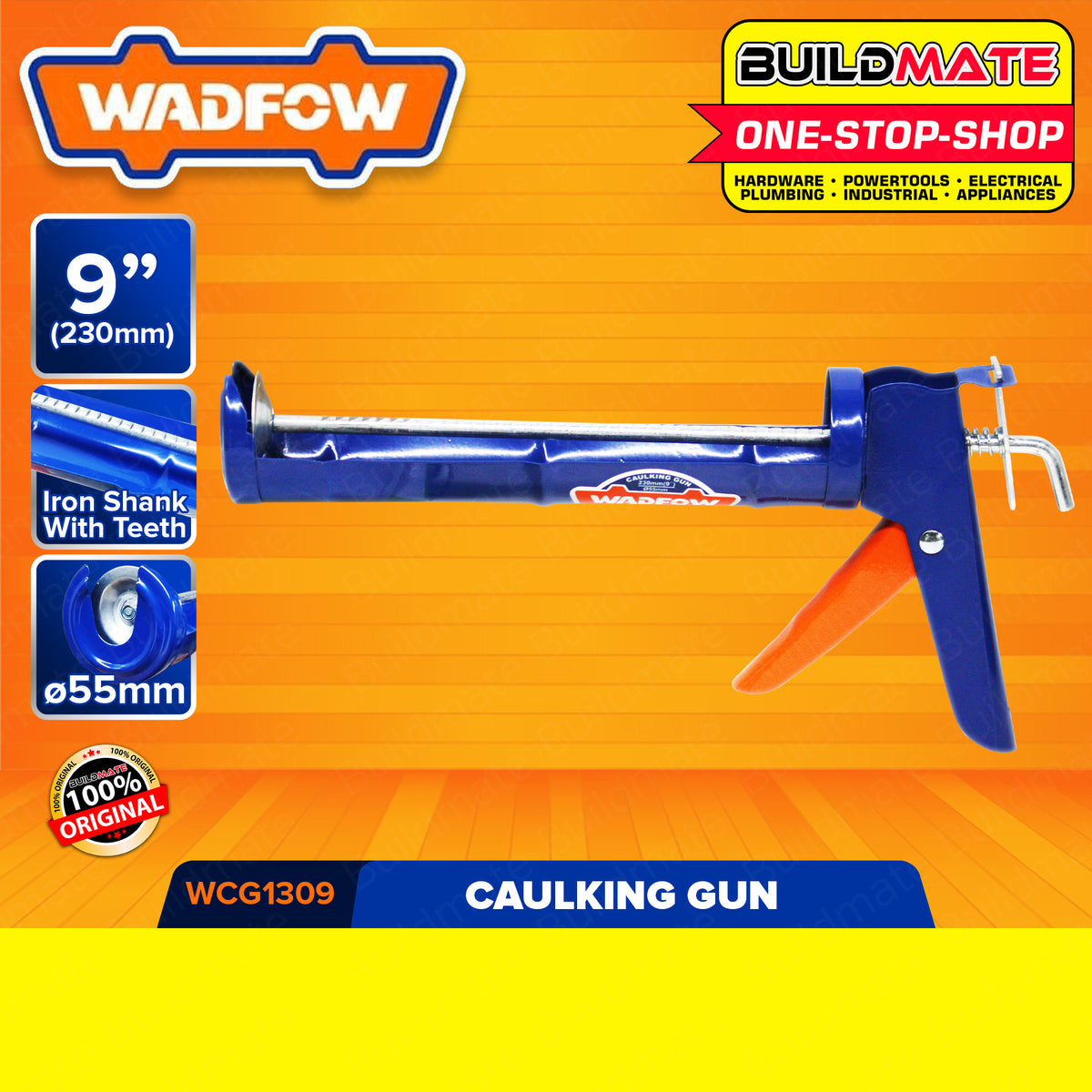 BUILDMATE Wadfow Caulking Gun 9" Inch Caulk Gun Sealant Gun Adhesive G ...