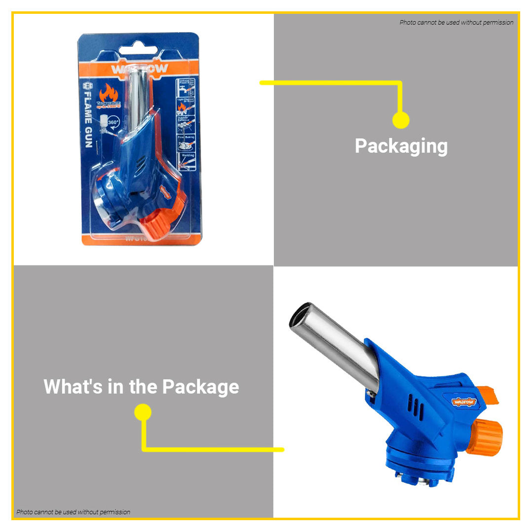 BUILDMATE Wadfow Flame Gun 145mm-195mm Burner Multi-Purpose Butane Gas ...