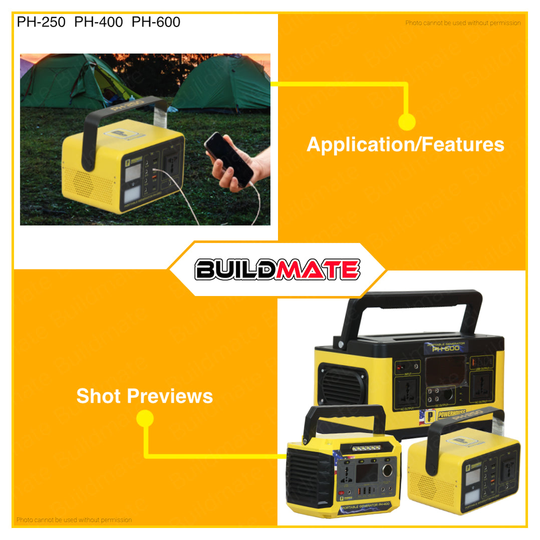 BUILDMATE Powerhouse Li-Ion Cordless Portable Electric Generator Power ...