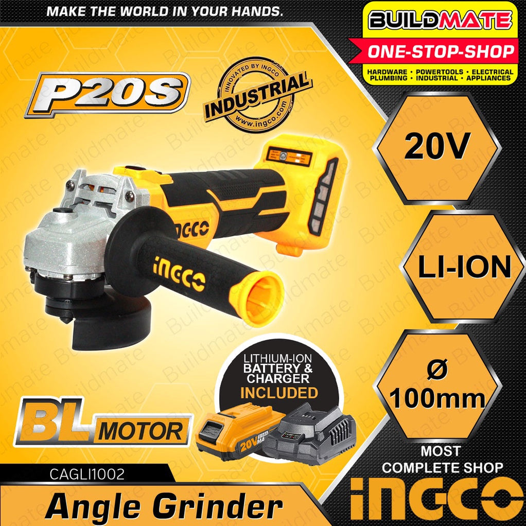 INGCO Cordless Angle Grinder 20V Cutting Grinder POWERSHARE [UNIT ONLY ...