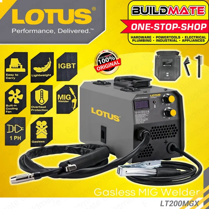 LOTUS 200A MIGWELD Gasless MIG Weld Inverter Flux Corded Welding Machi ...
