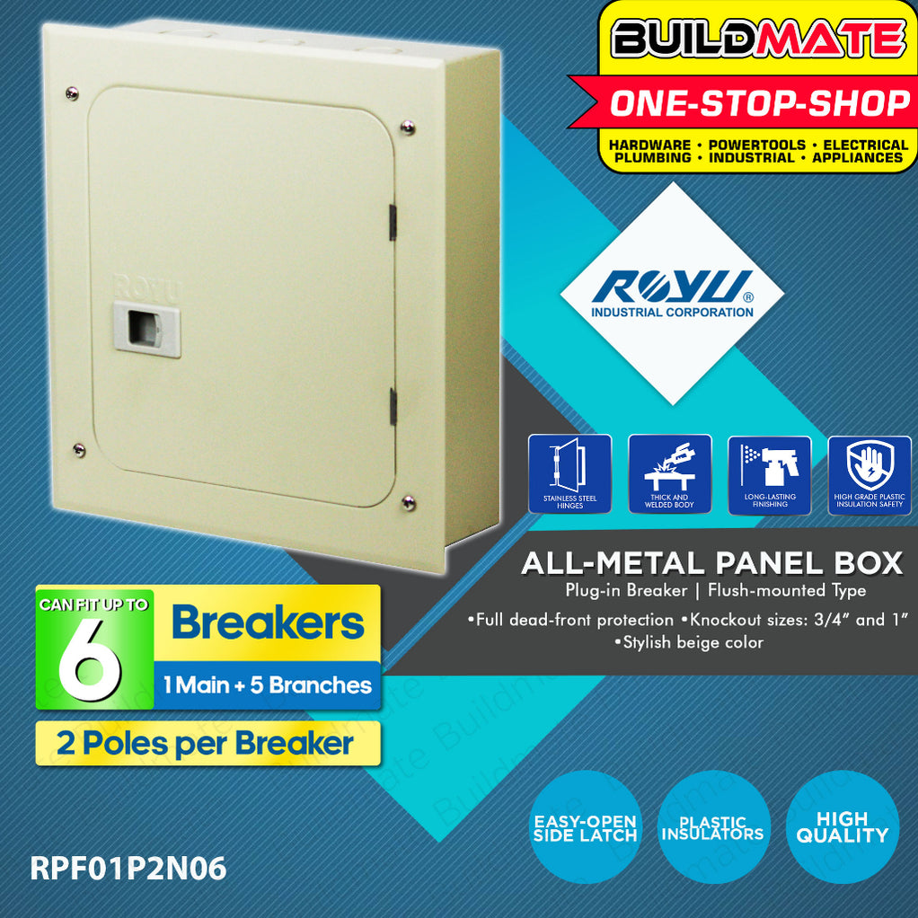BUILDMATE Royu Panel Flush Mounted Type Nema 1 4B | 6B | 8B | 10B Plug ...