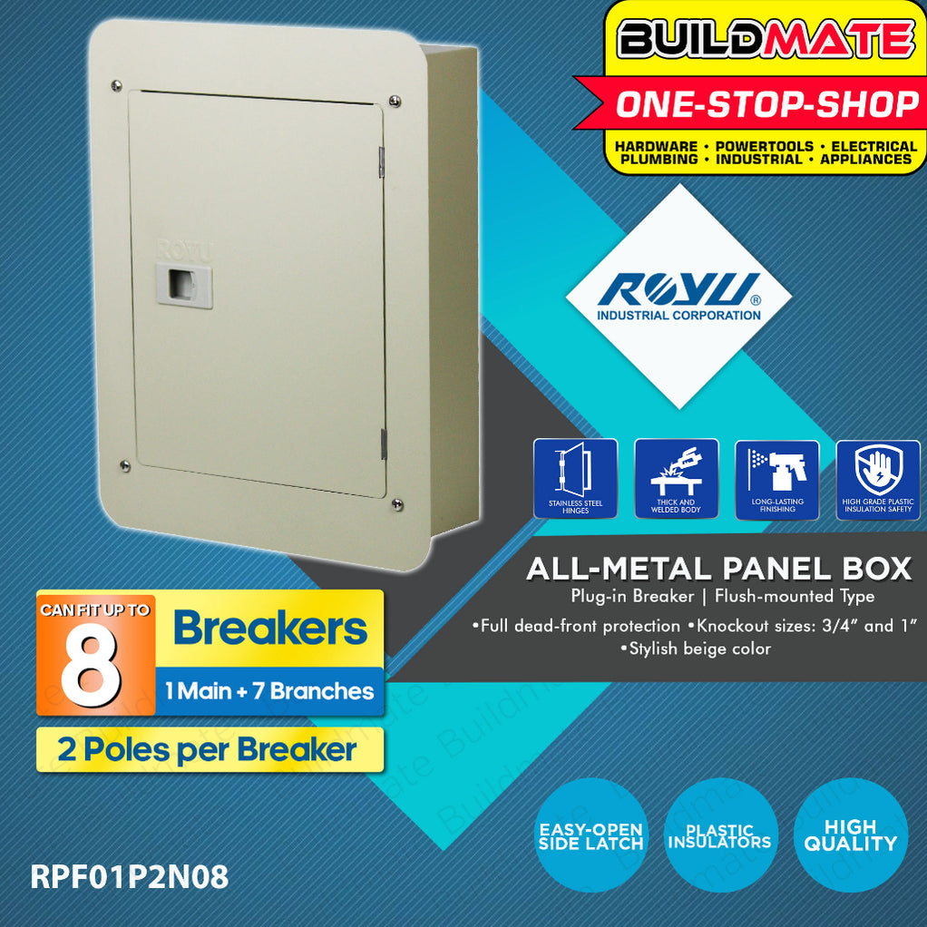 BUILDMATE Royu Panel Flush Mounted Type Nema 1 4B | 6B | 8B | 10B Plug ...