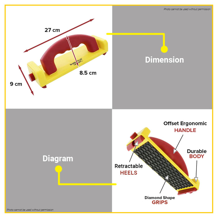 BUILDMATE Milescraft Grabber Plus Multi-purpose Push Block with Lockin ...