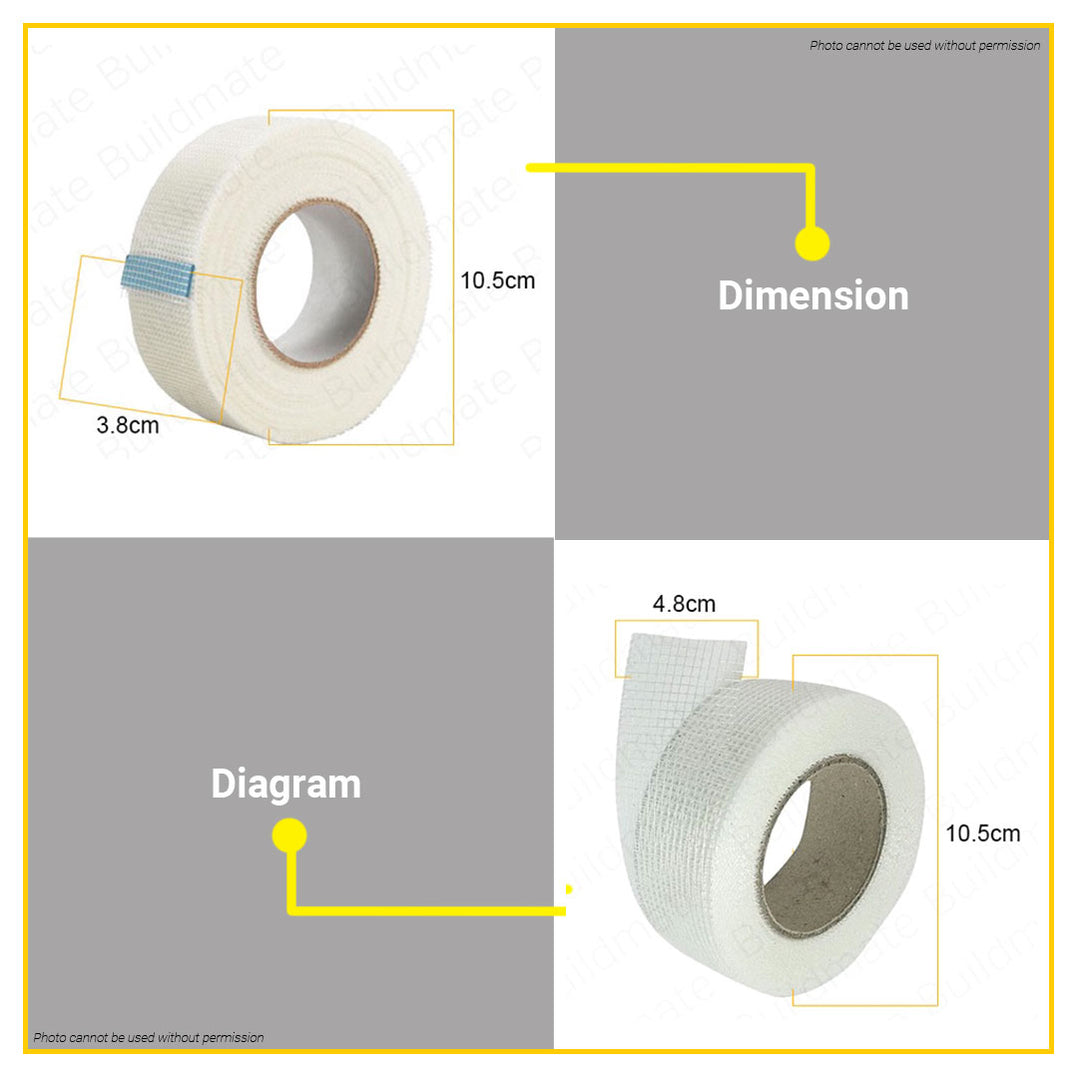 POLONET Gypsum Tape For Drywall Ceiling Walling Board Joint 1-1/2" | 2 ...