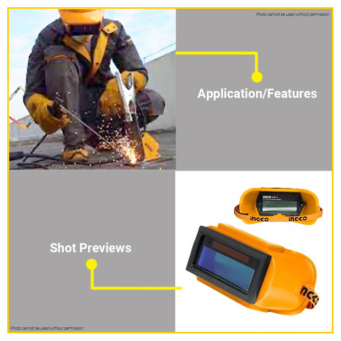 BUILDMATE Ingco Auto Darkening Welding Goggles Safety Eye Protection A ...
