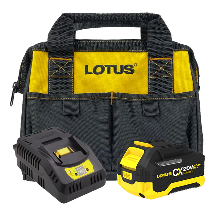 Lotus Starter Kit Cordless Battery and Charger with Tool Bag LPT ...