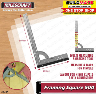 MILESCRAFT Framing Square 500mm #8455 •BUILDMATE• — Buildmate