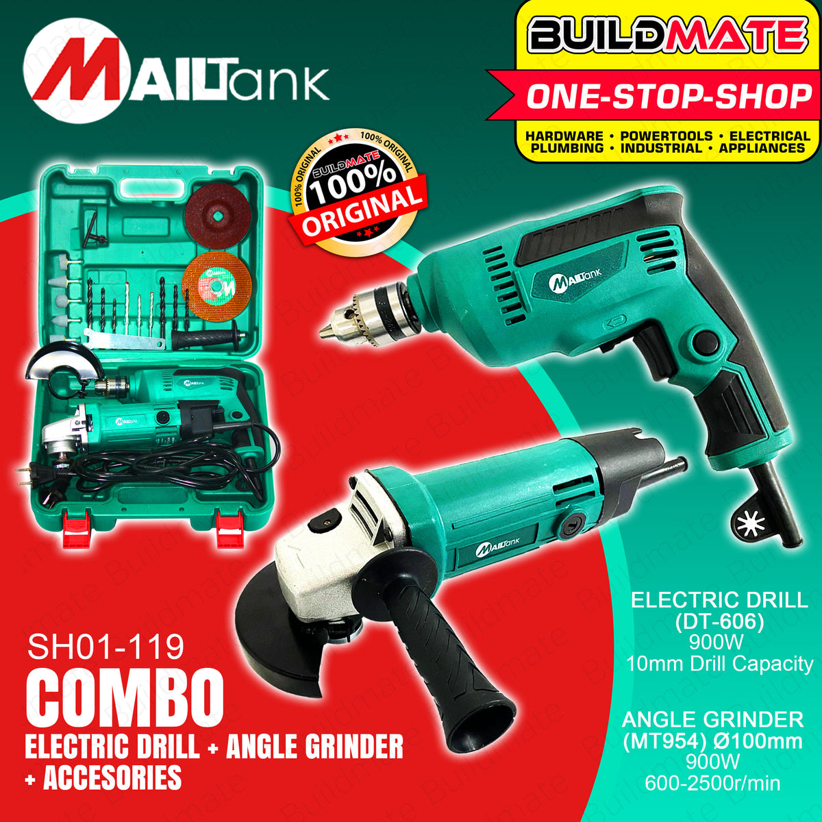 MAILTANK COMBO Angle Grinder 600W & Electric Drill 500W — Buildmate