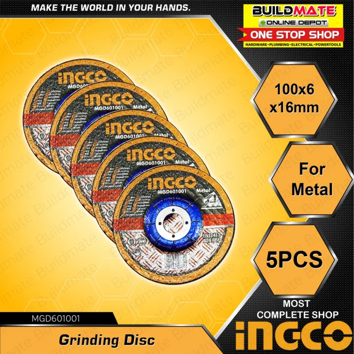 BUILDMATE Ingco Grinding Disc 100x6x16mm Abrasive Cutting Wheel Disc f ...