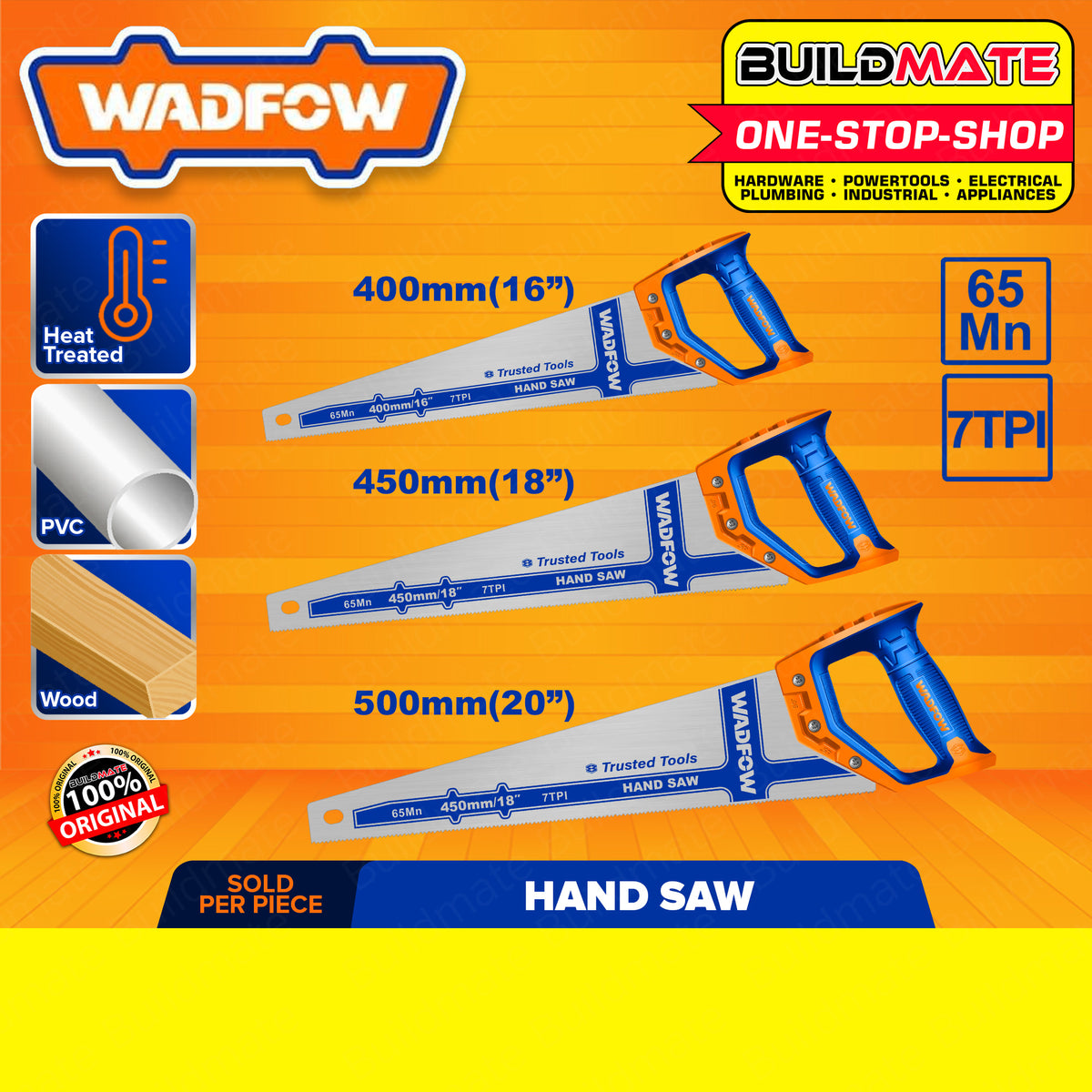 WADFOW Hand Saw 16" | 18" | 20" Inch Handsaw With Teeth Protector [SOL ...