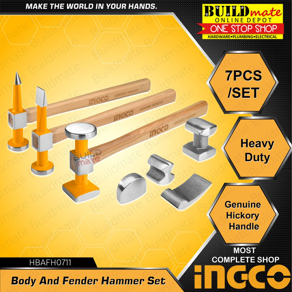 BUILDMATE Ingco 7PCS/SET Body and Fender Hammer Set Martilyo Maso Hand ...