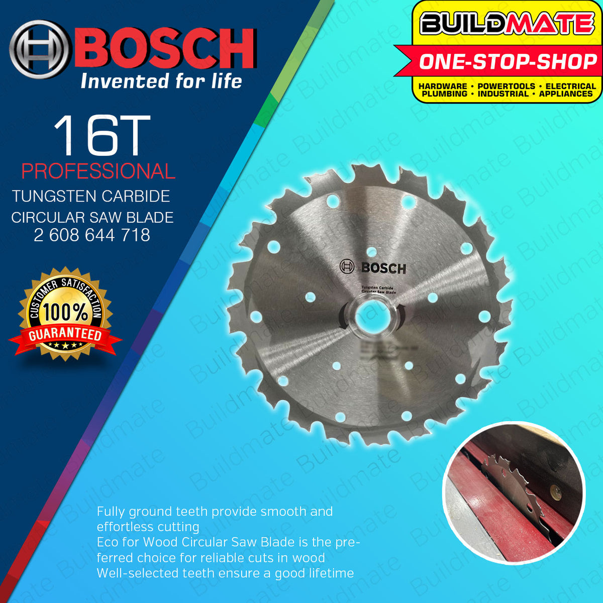 BUILDMATE Bosch Tungsten Carbide Circular Saw Blade Wheel 7 1/4" - 10 ...