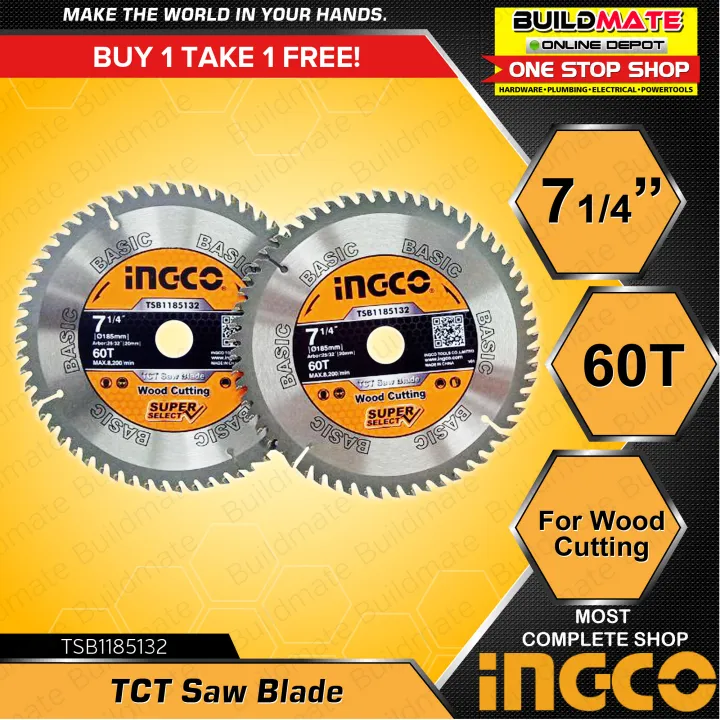 BUY 1 TAKE 1! INGCO TCT Circular Saw Blade 7 1/4" Ø185mm For Wood Cutt ...