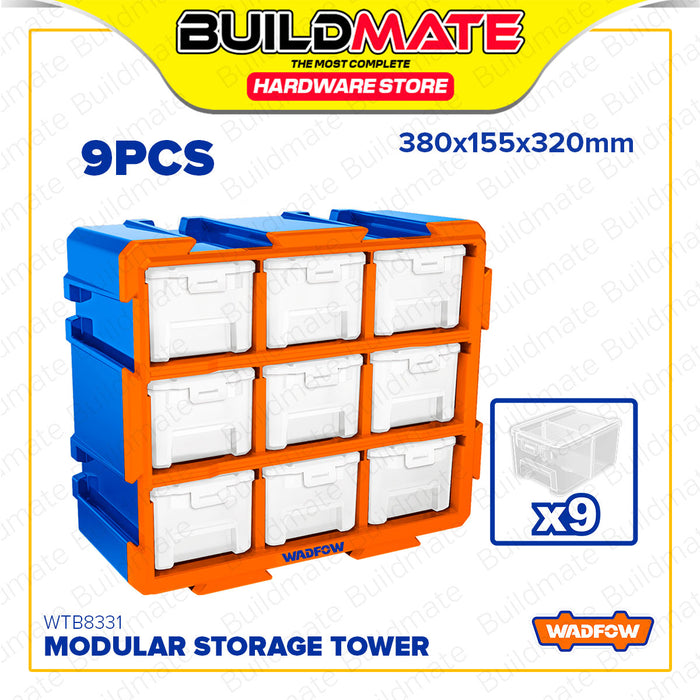 BUILDMATE Wadfow Modular Storage Bin Tower Transparent Plastic Tray Or ...