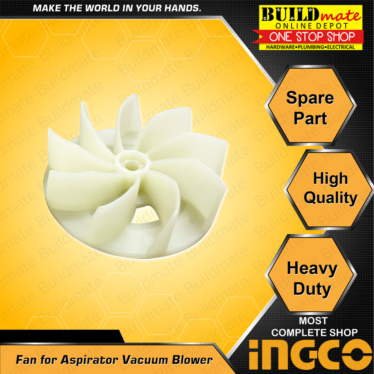 INGCO Fan for Aspirator Vacuum Blower AB8008 Replacement Part [SPARE P ...
