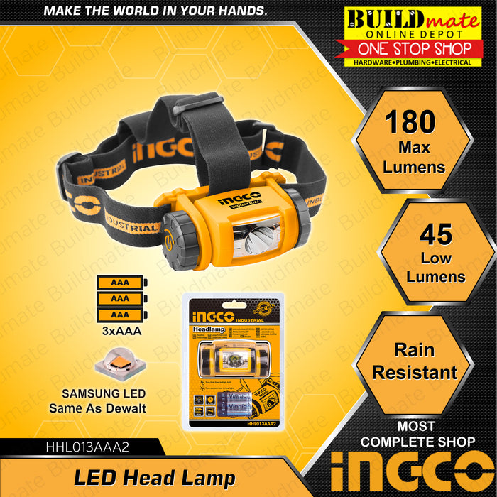 INGCO LED Head Lamp Rain Resistant HHL013AAA2 | HHL013AAA8 100% ORIGIN ...