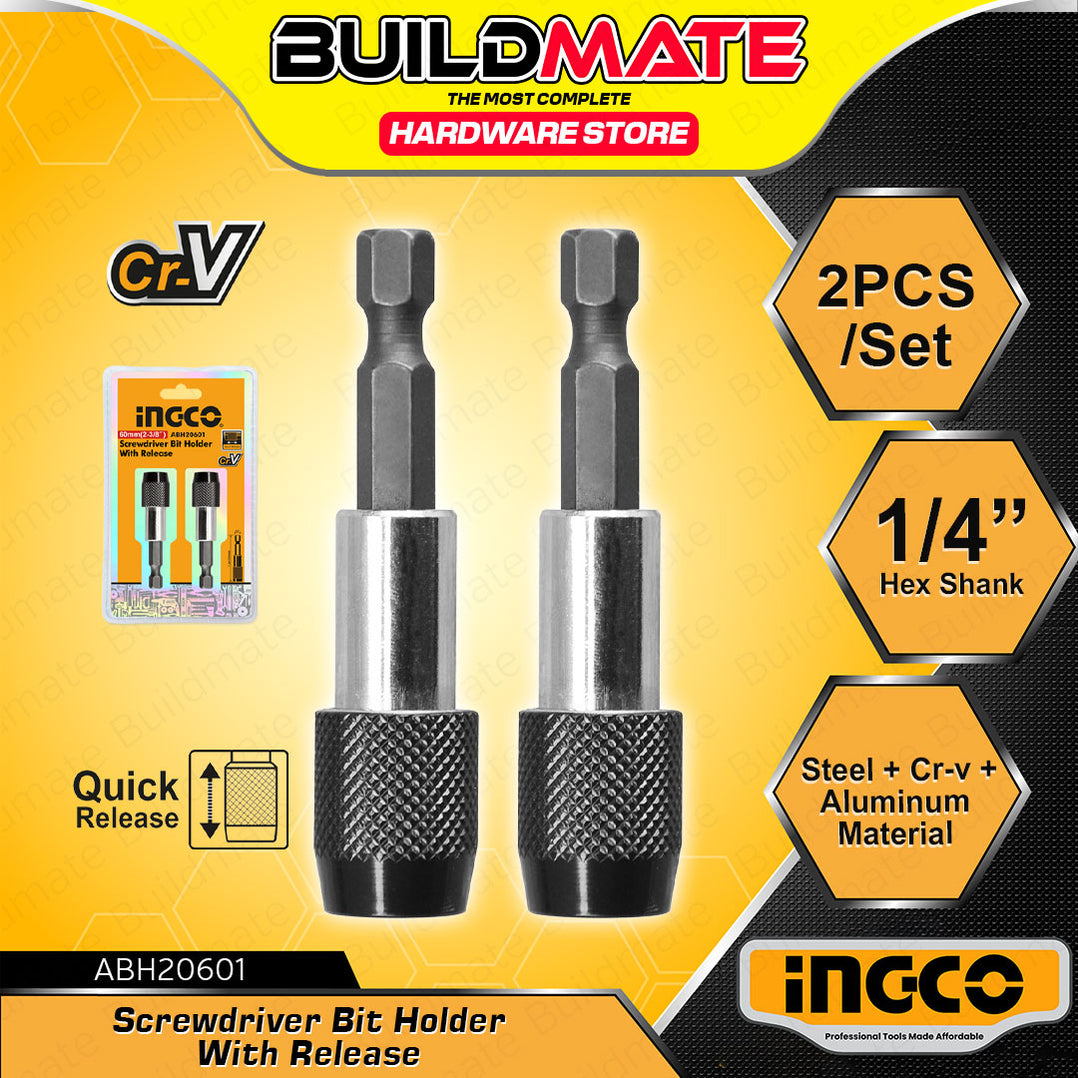 BUILDMATE Ingco 2PCS/SET Screwdriver Bit Holder 60mm with Quick Releas ...