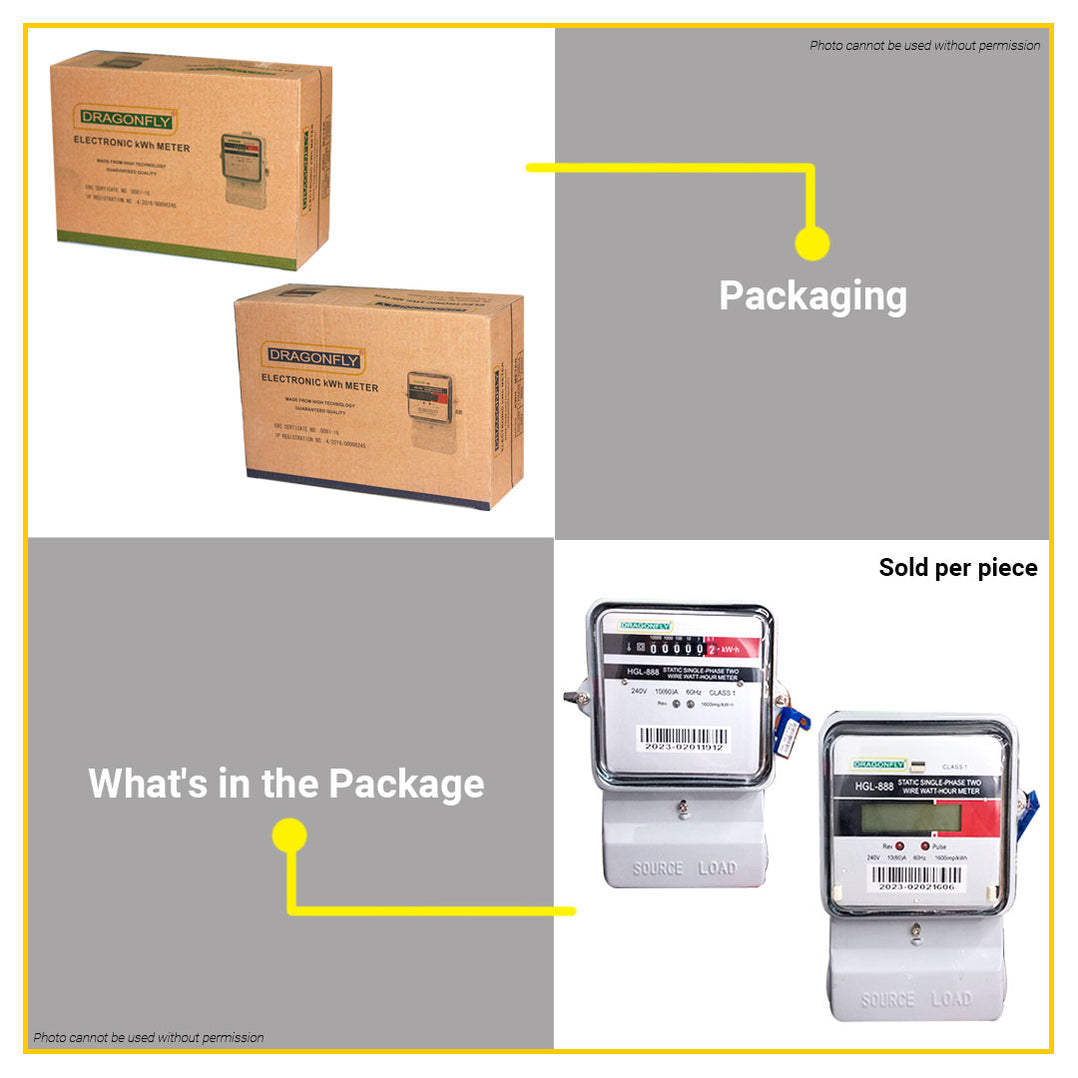 DRAGONFLY Electric Meter KWH Submeter DIGITAL / ANALOG ERC Approved •B ...