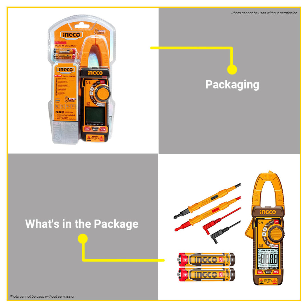 Ingco AC Digital Clamp Meter DCM62001 - IPT — Buildmate