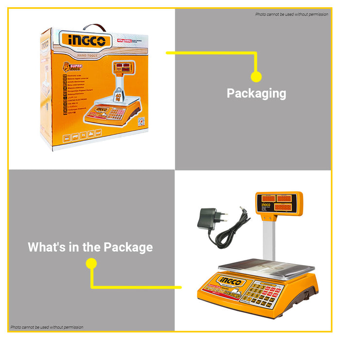 INGCO Electronic Weighing Scale 40kg HESA3404 100% ORIGINAL / AUTHENTI ...