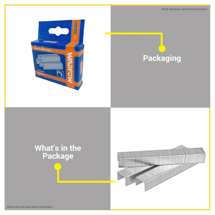 BUILDMATE Wadfow 1000PCS/SET Staples Wire 0.7mm / 6mm - 14mm Heavy Dut ...