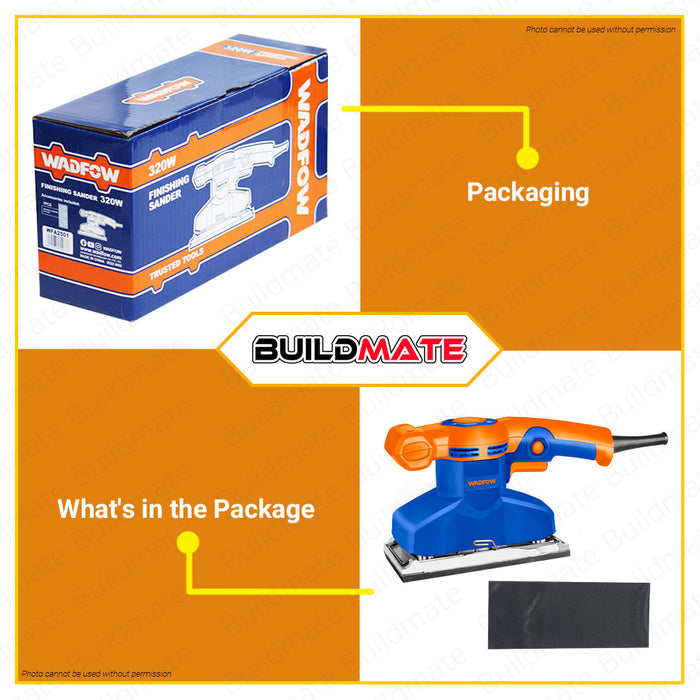 BUILDMATE Wadfow Finishing Sander 320W / 350W Detail Electric Polishin ...