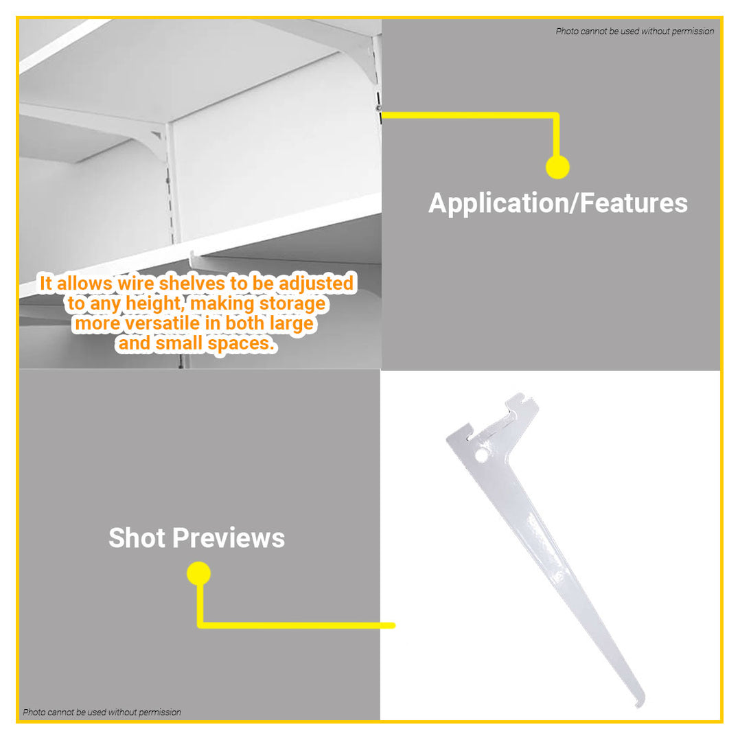 BUILDMATE Wadfow Adjustable Steel Shelf Track Support and Bracket Inse ...