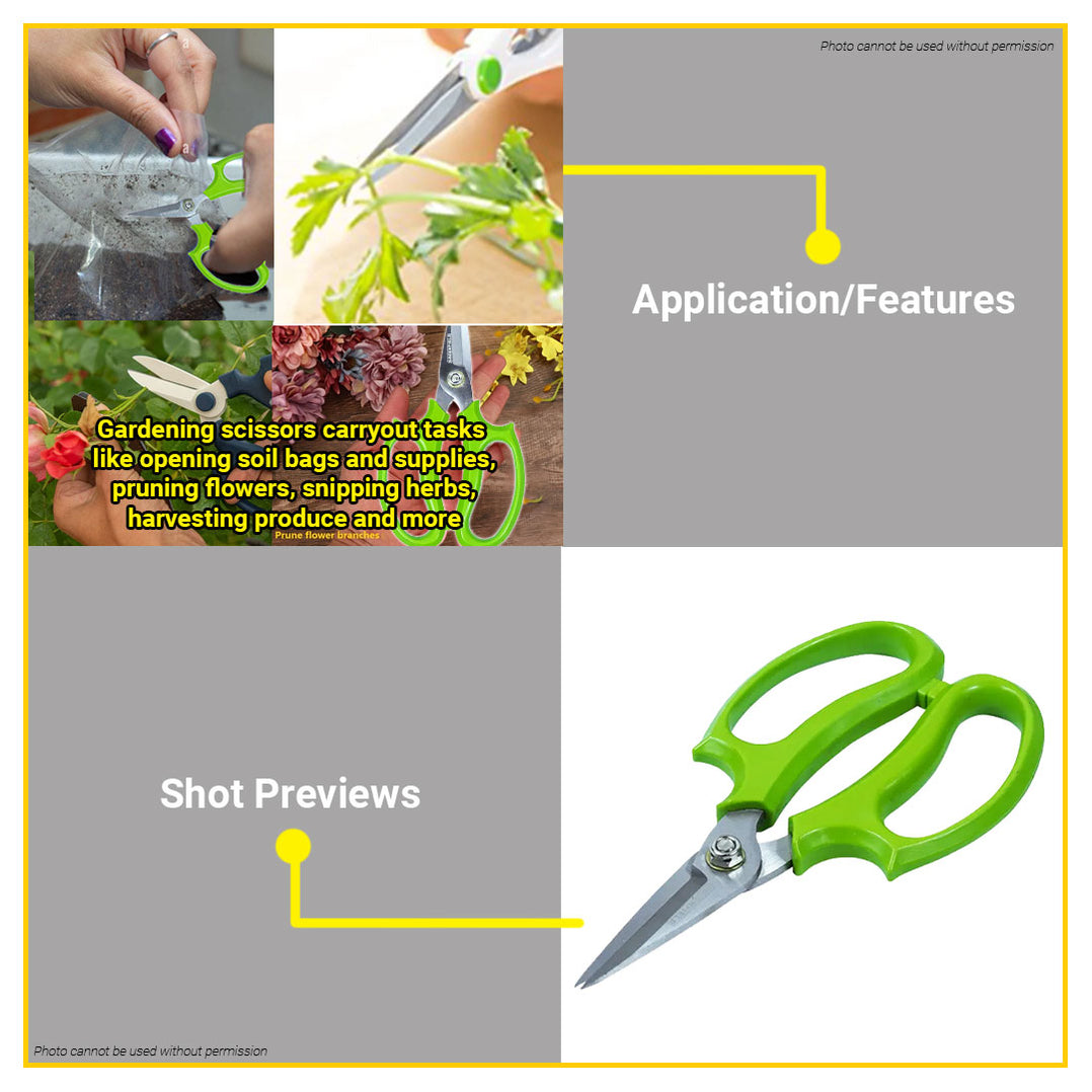 BUILDMATE Greenfield Power Garden Plant Scissors Portable Handheld Pru ...