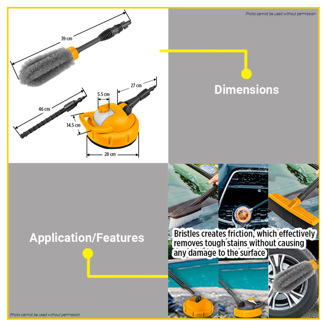 BUILDMATE Ingco Cleaning Brushes , Fix, Rotary, Horizontal, Patio and ...