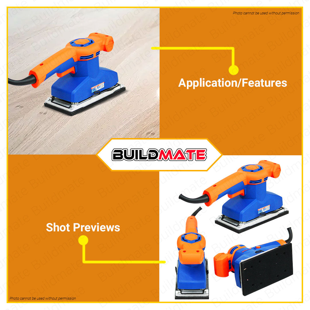 BUILDMATE Wadfow Finishing Sander 320W Wood Orbital Sanding Finish Woo ...