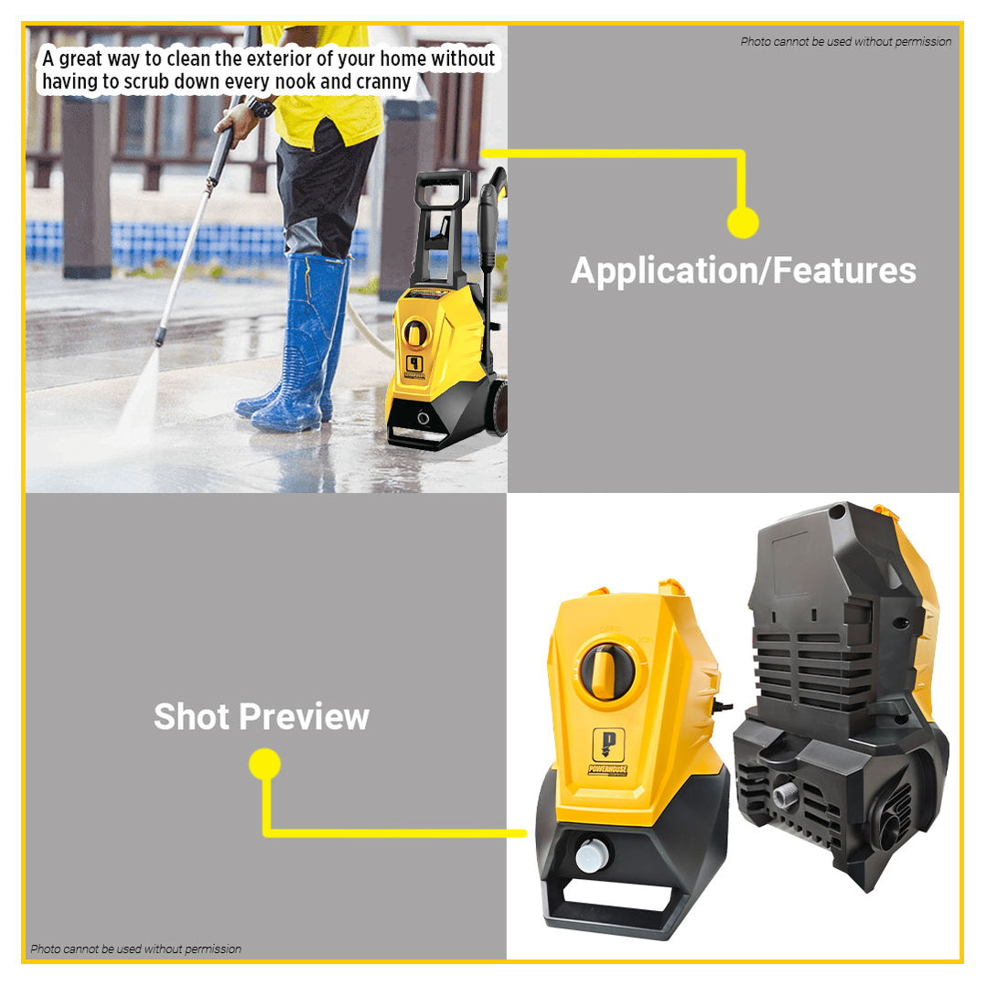 POWERHOUSE High Pressure Washer 1700W 150 Bar PH-K5.150 •BUILDMATE• PH ...