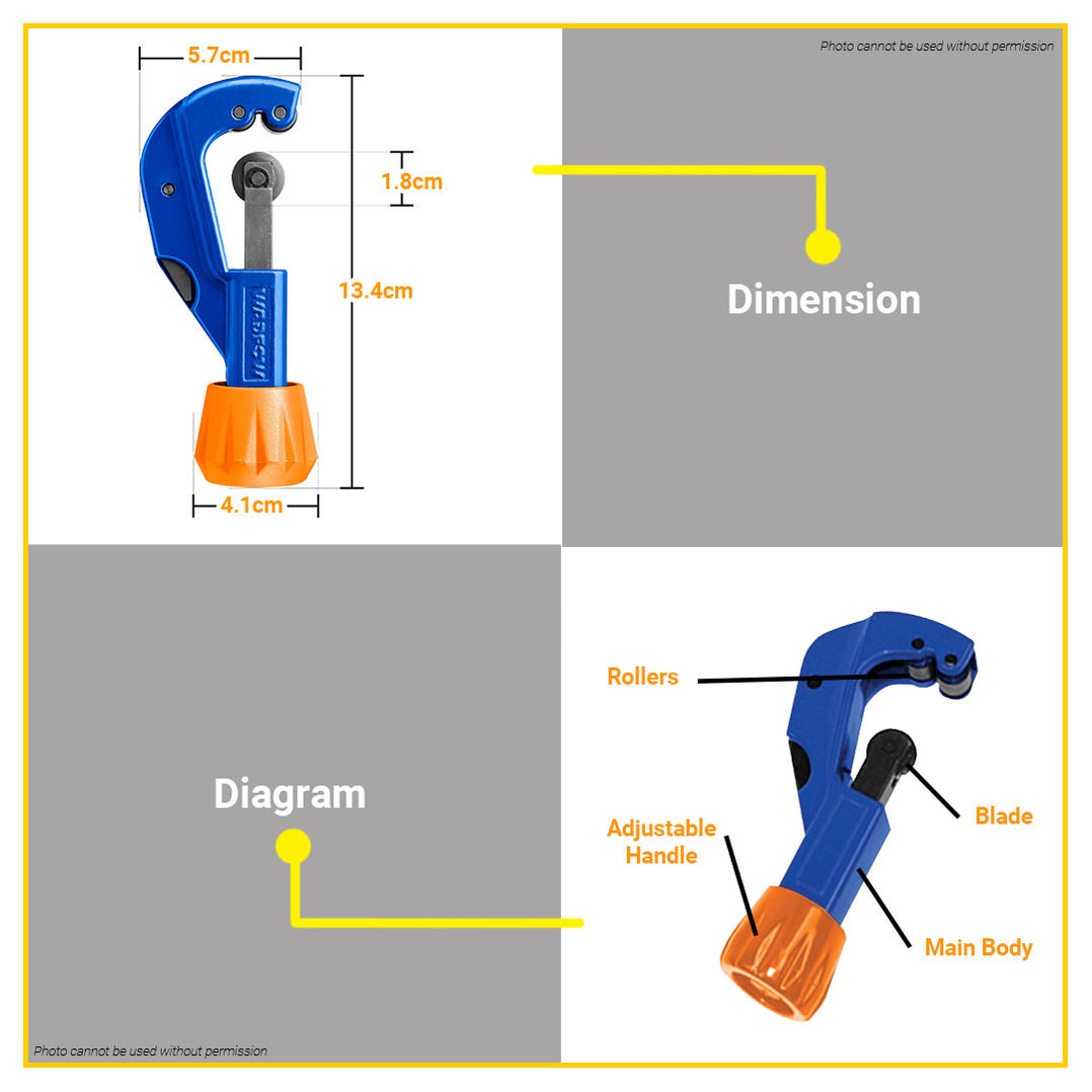 BUILDMATE Wadfow Pipe Cutter 3-22mm - 6-64mm Rotary Copper & Aluminum ...