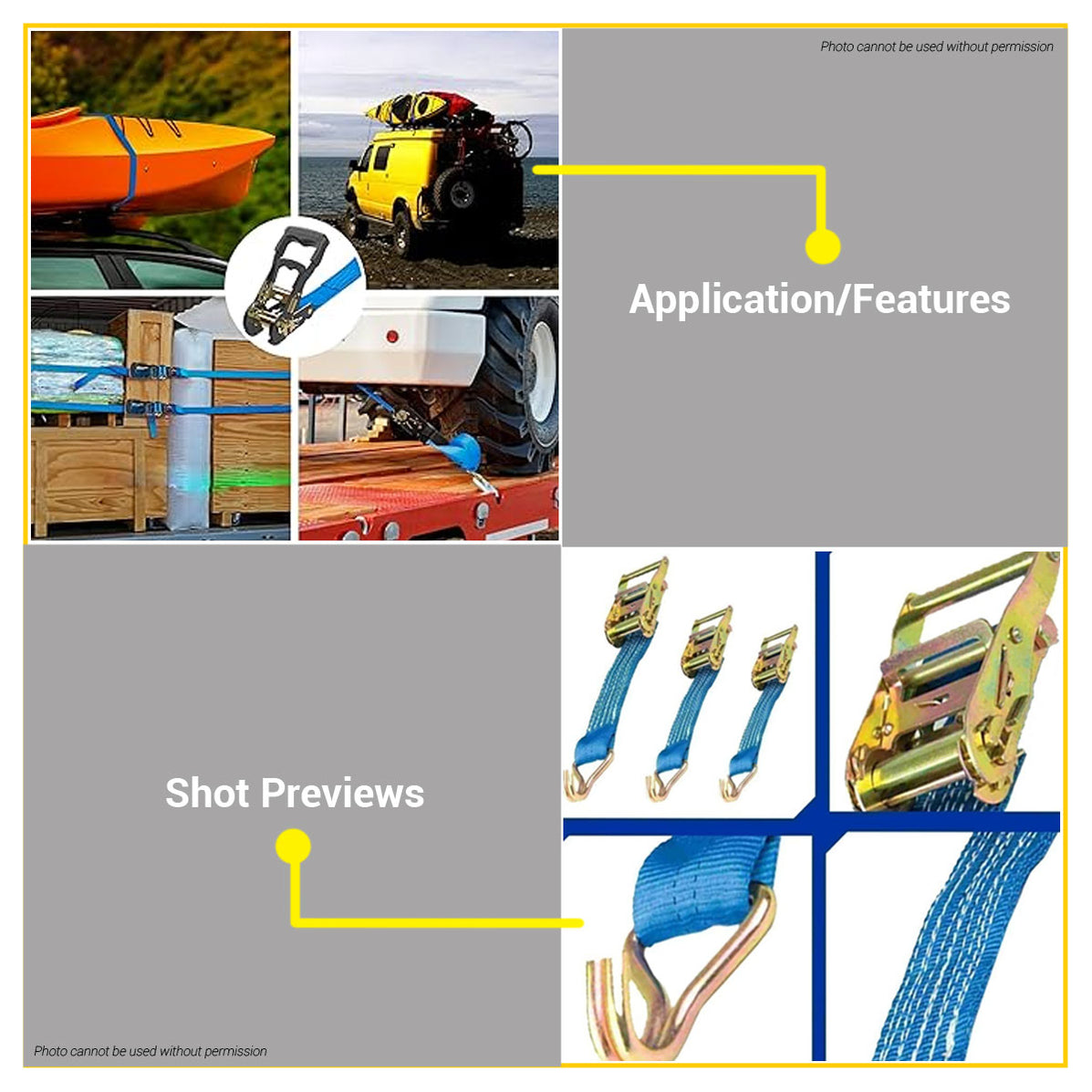 BUILDMATE Wadfow Ratchet Straps 2T-5T Heavy Duty Adjustable Tie Down C ...