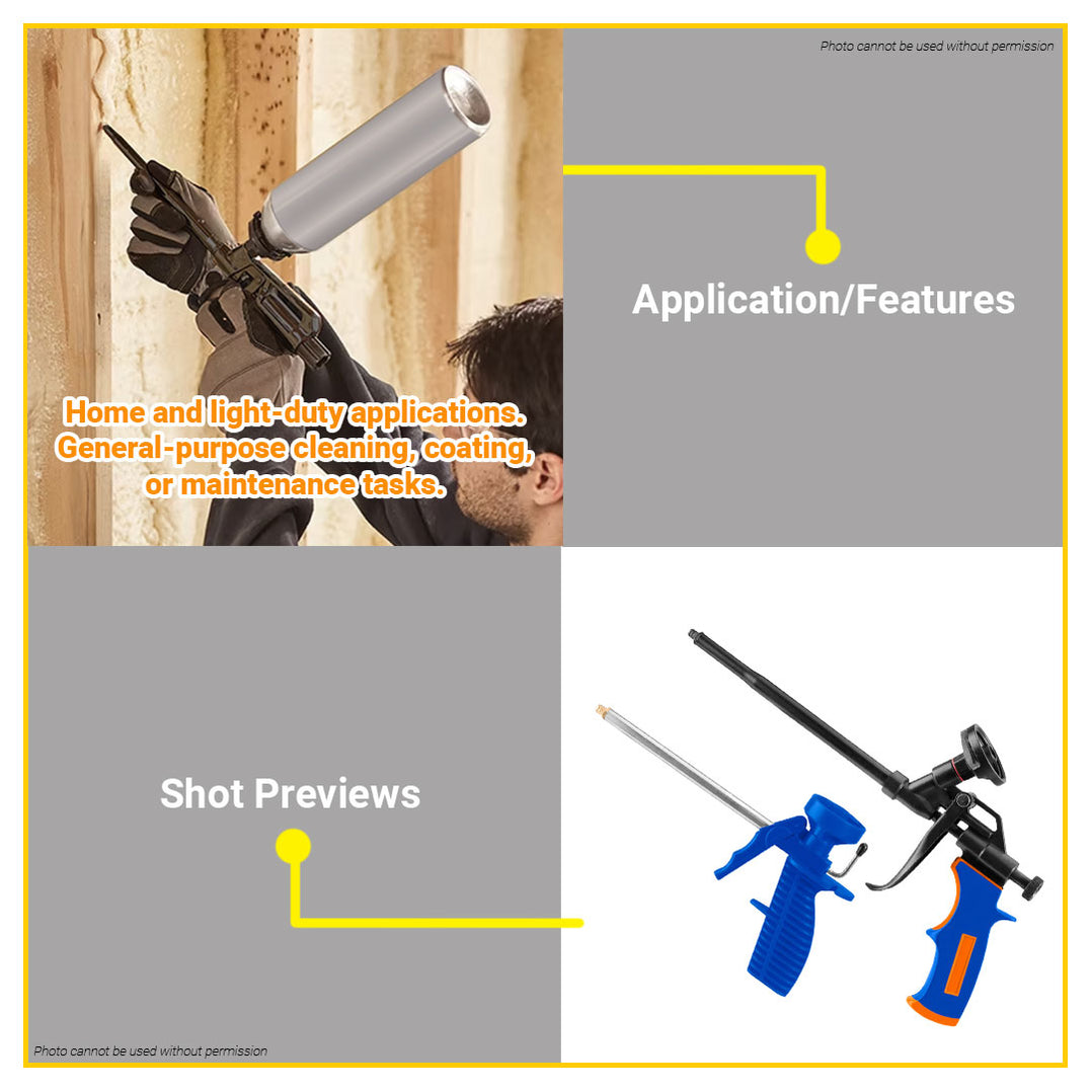 BUILDMATE Wadfow Plastic Foam Gun With Copper Muzzle Expanding Foam Sp ...