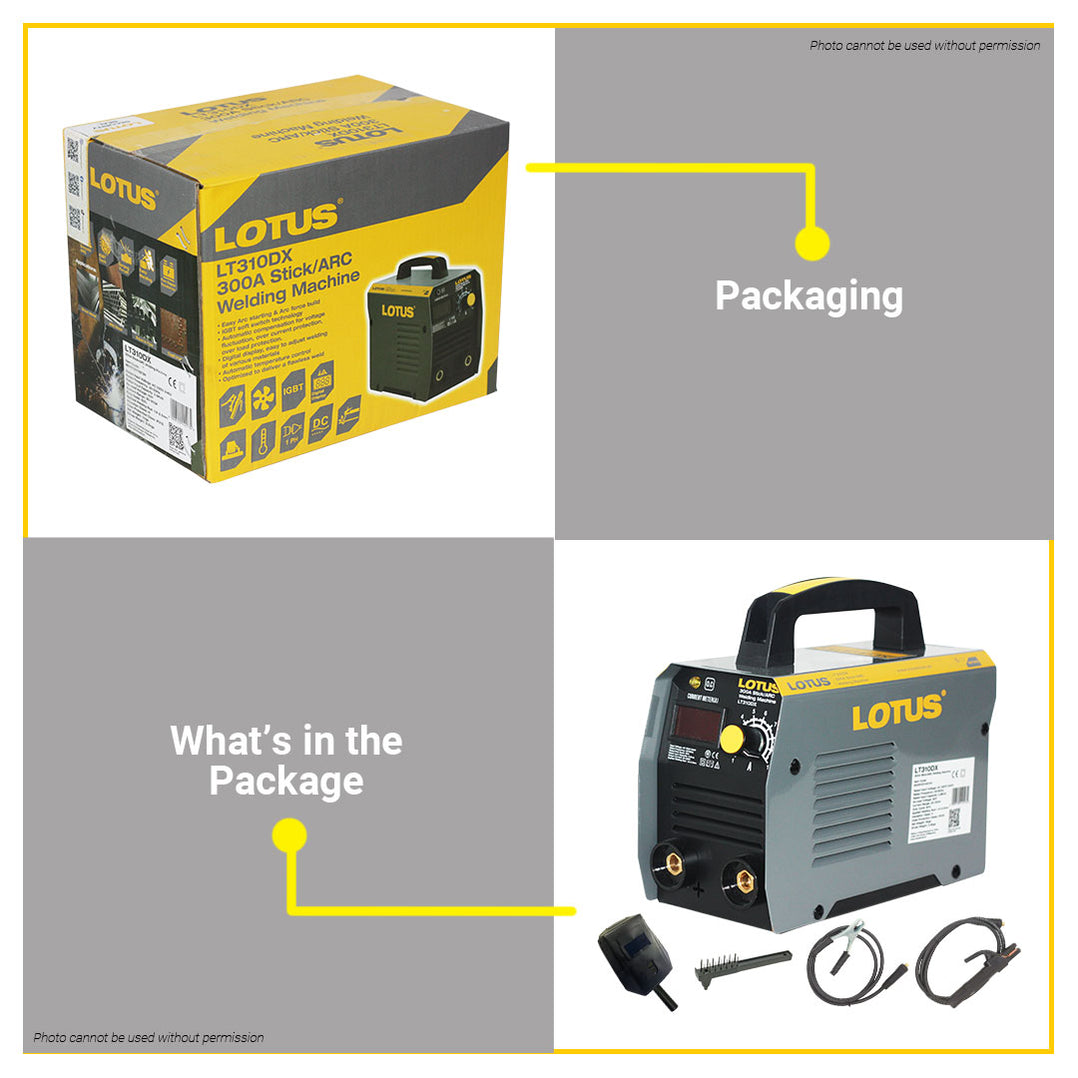 BUILDMATE Lotus Stick / ARC Welding Machine 300A MMA Portable Inverter ...