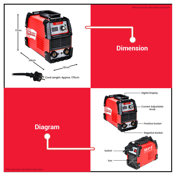 MPT 160A Inverter Welding Machine MMA1605 PT • MOST PROFESSIONAL TOOLS ...