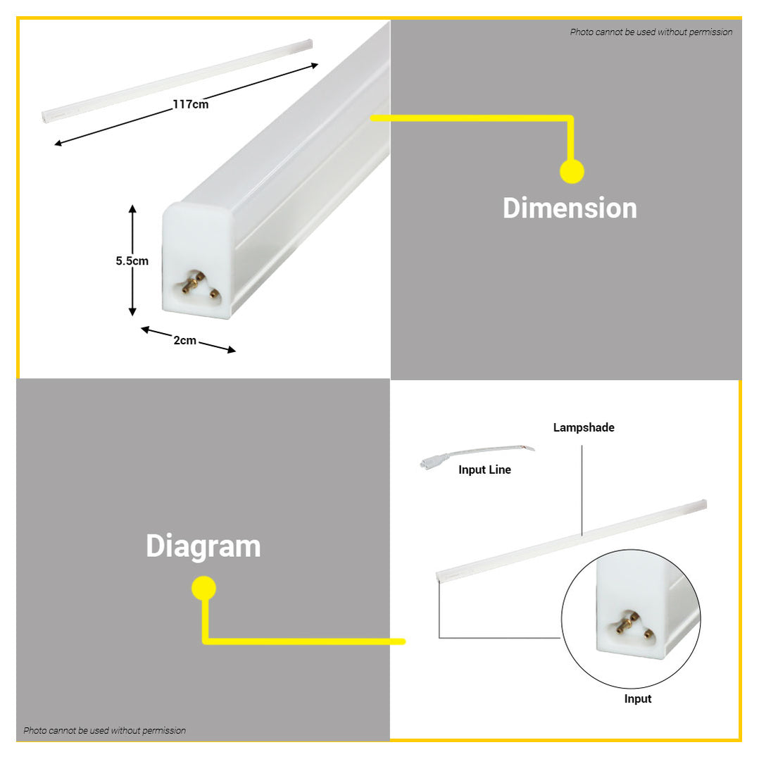 BUILDMATE Powerhouse / Lighthouse Electric LED T5 Batten 16W Daylight ...
