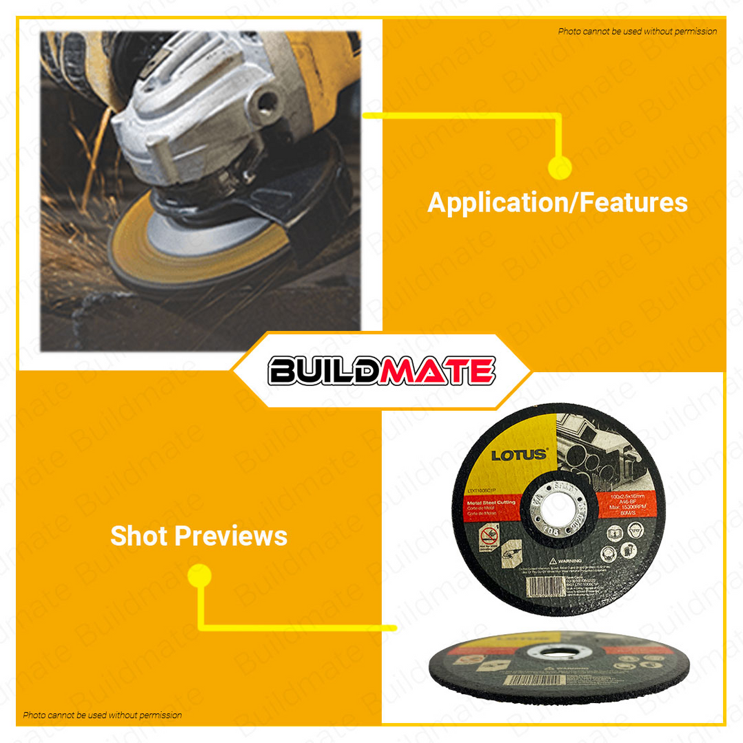LOTUS Steel Cutter Cutting Disc 4" LCM100 •BUILDMATE• — Buildmate