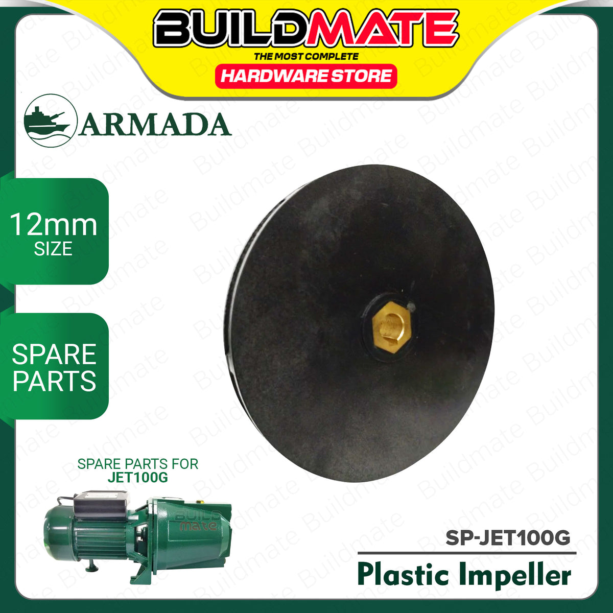 BUILDMATE Armada 12MM Spare Parts Replacement Plastic Impeller for Sel ...