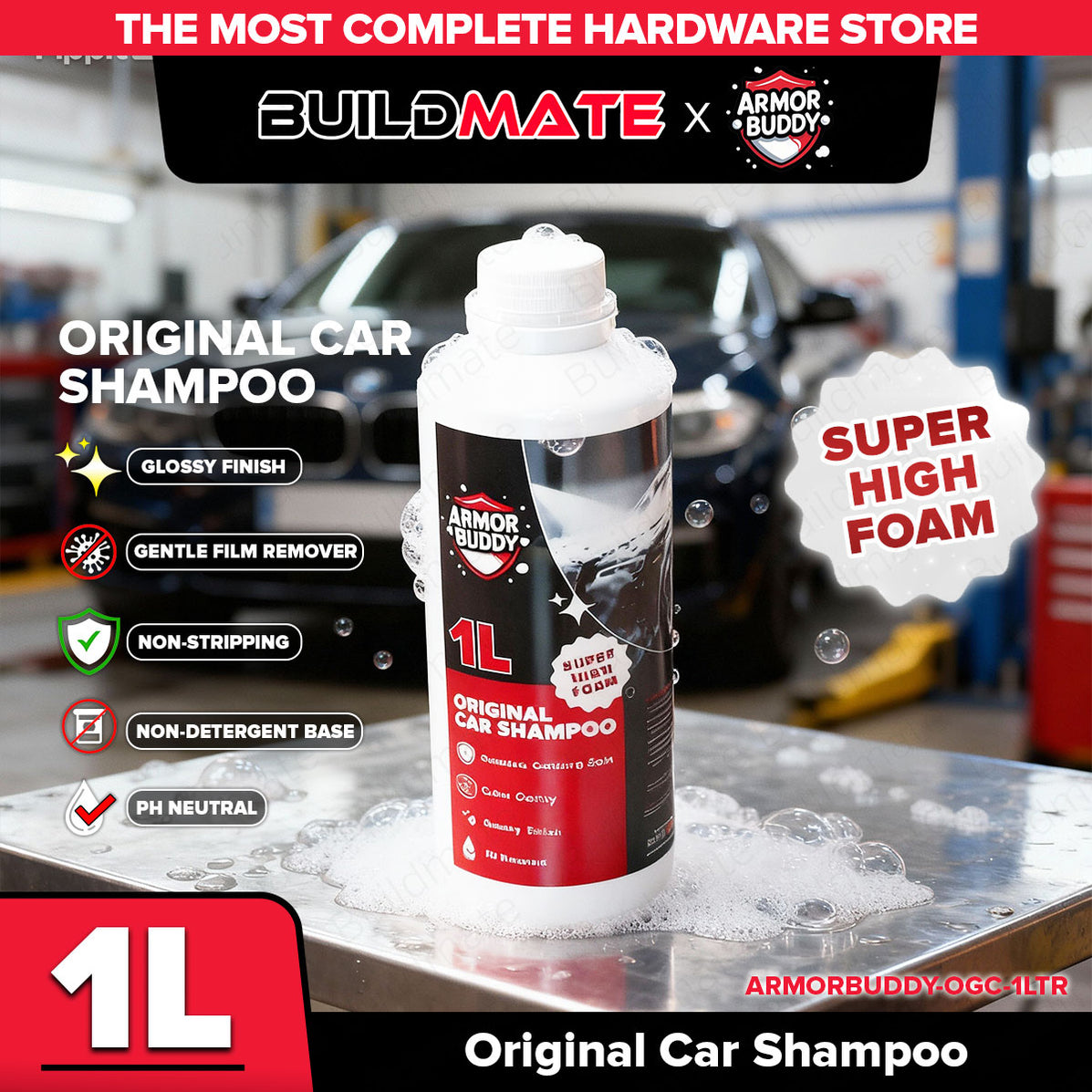 BUILDMATE ARMOR BUDDY Car Care Shampoo with Protectant | Gentle Origin ...