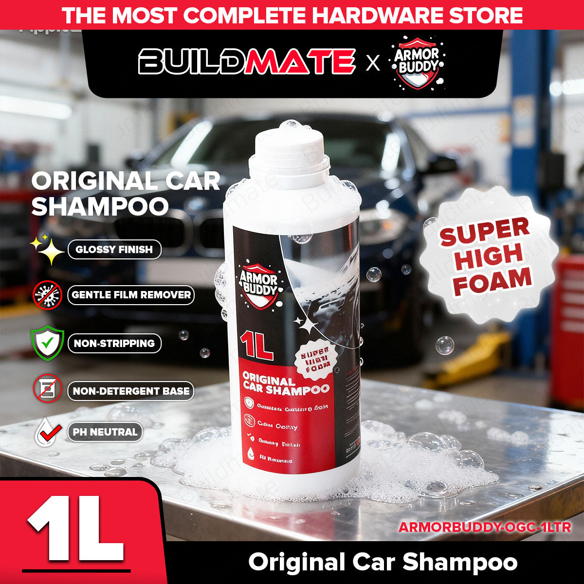 BUILDMATE ARMOR BUDDY Car Care Shampoo with Protectant | Gentle Origin ...
