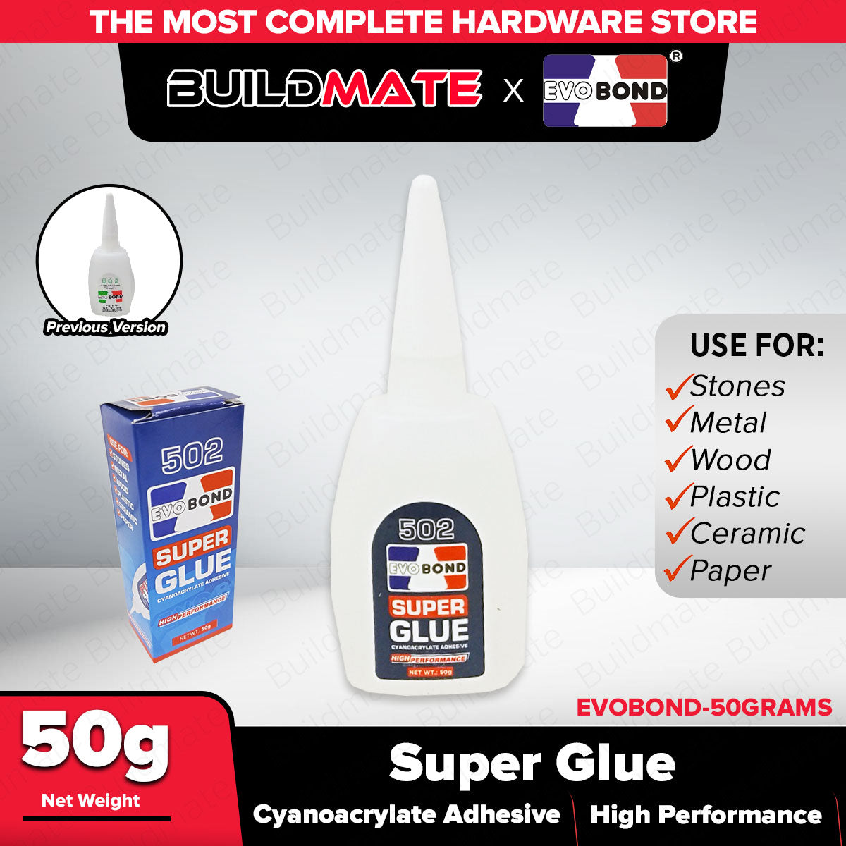 EVO BOND Cyanoacrylate Evobond Adhesive Glue DIY Crafts 50g •BUILDMATE ...