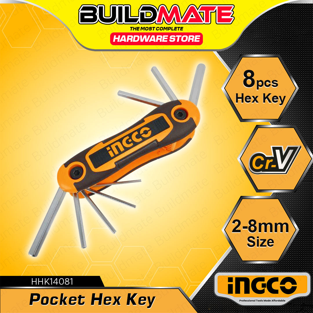 INGCO Pocket Hex Key HHK14081 •BUILDMATE• IHT — Buildmate
